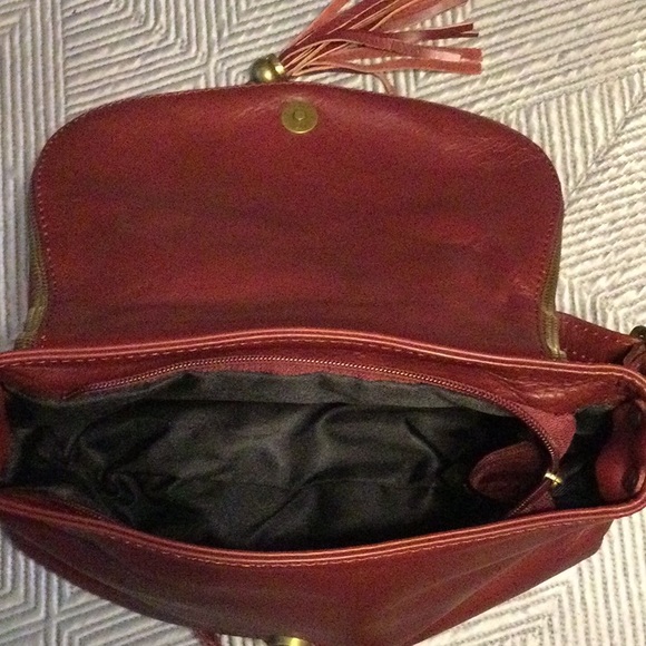 Vera Pelle | Bags | Vera Pelle Red Italian Leather Handbag | Poshmark